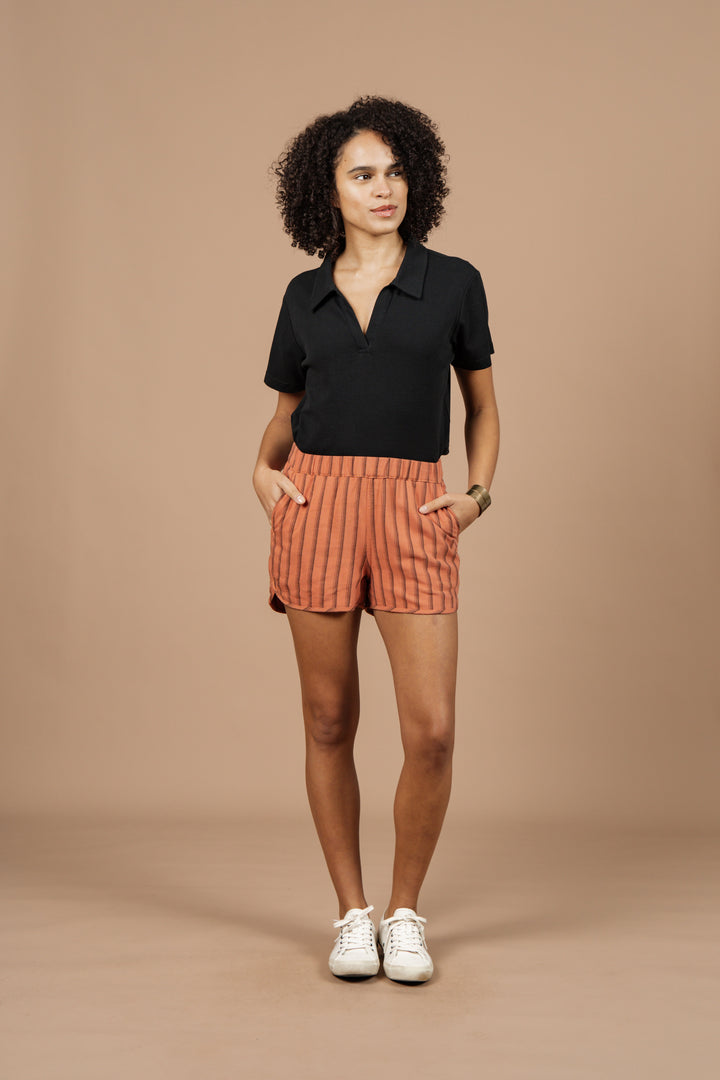 Luca Track Short / Rust Stripe – Bridge & Burn