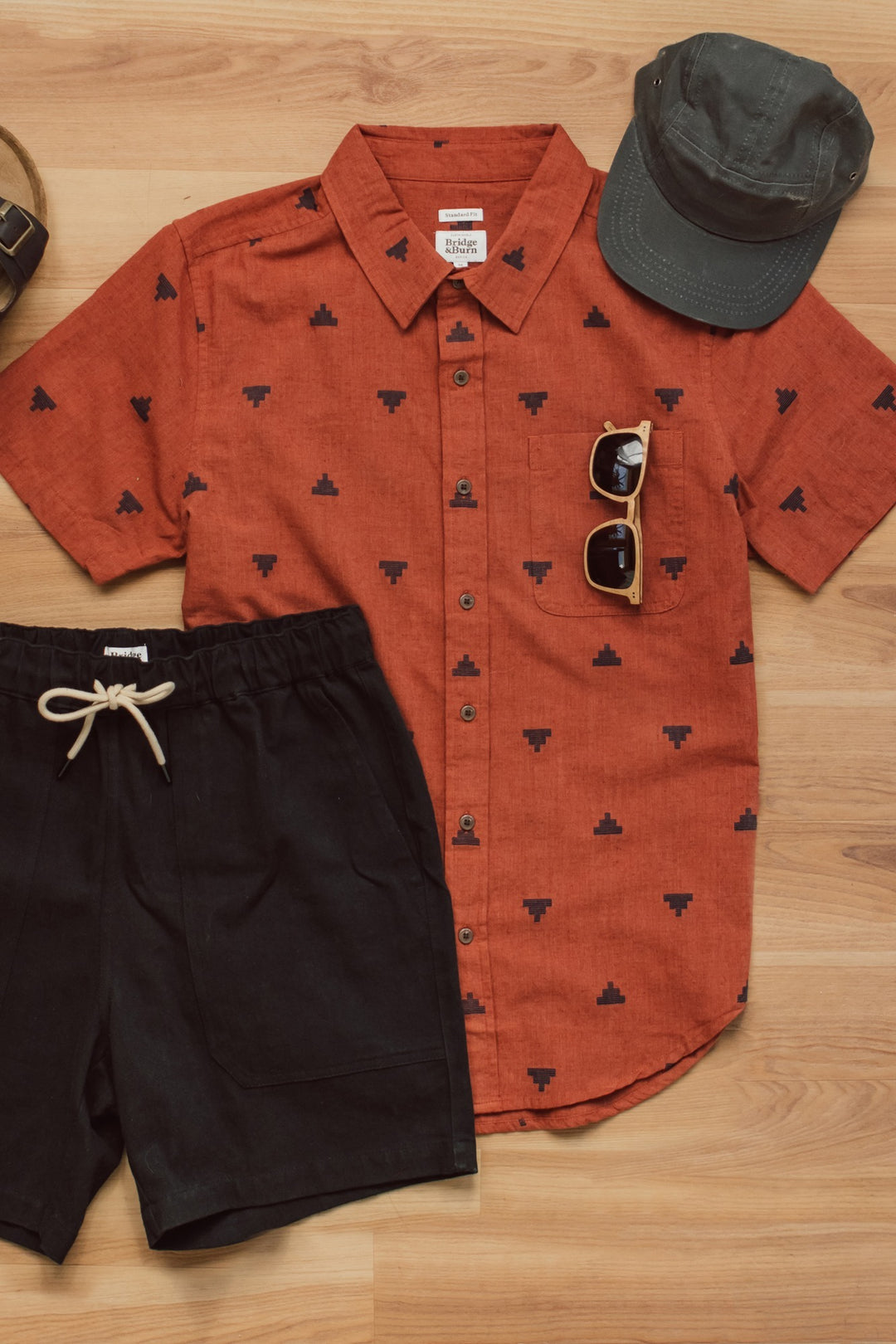 Malcolm Rust Fil-Coupe Pyramids Organic Cotton Shirt – Bridge & Burn