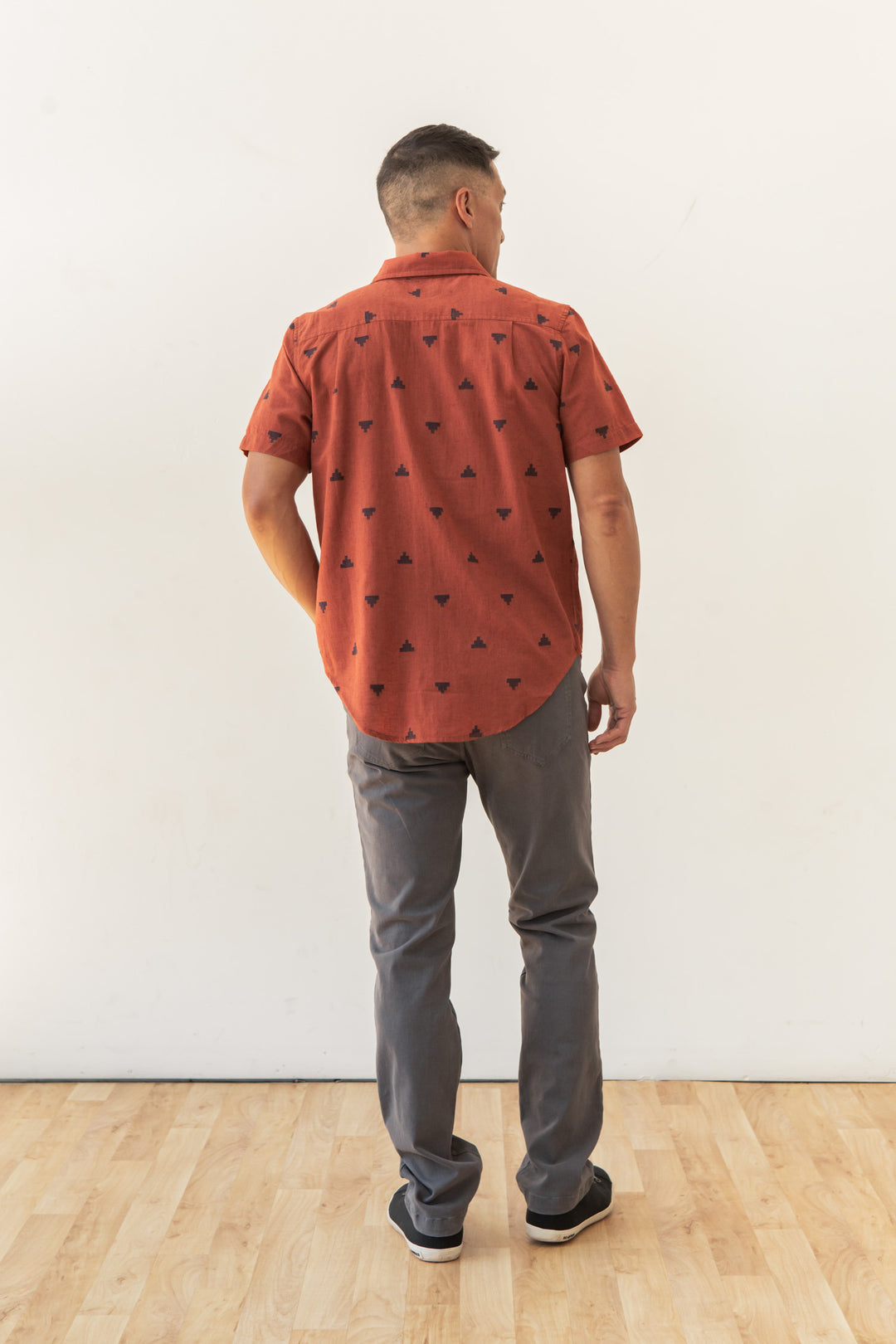 Malcolm Rust Fil-Coupe Pyramids Organic Cotton Shirt – Bridge & Burn