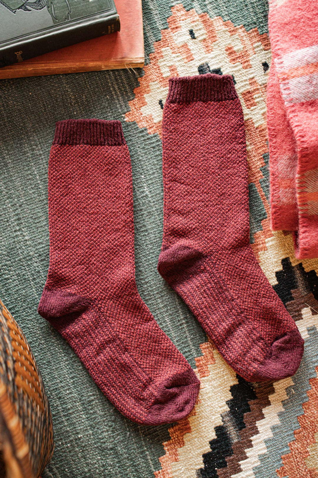 Helix Sock / Burgundy – Bridge & Burn