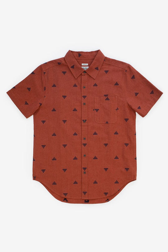 Malcolm Rust Fil-Coupe Pyramids Organic Cotton Shirt – Bridge & Burn